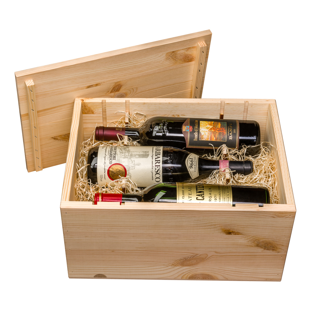 6-Bottle Wooden Gift Box | VIATEMPIA.COM