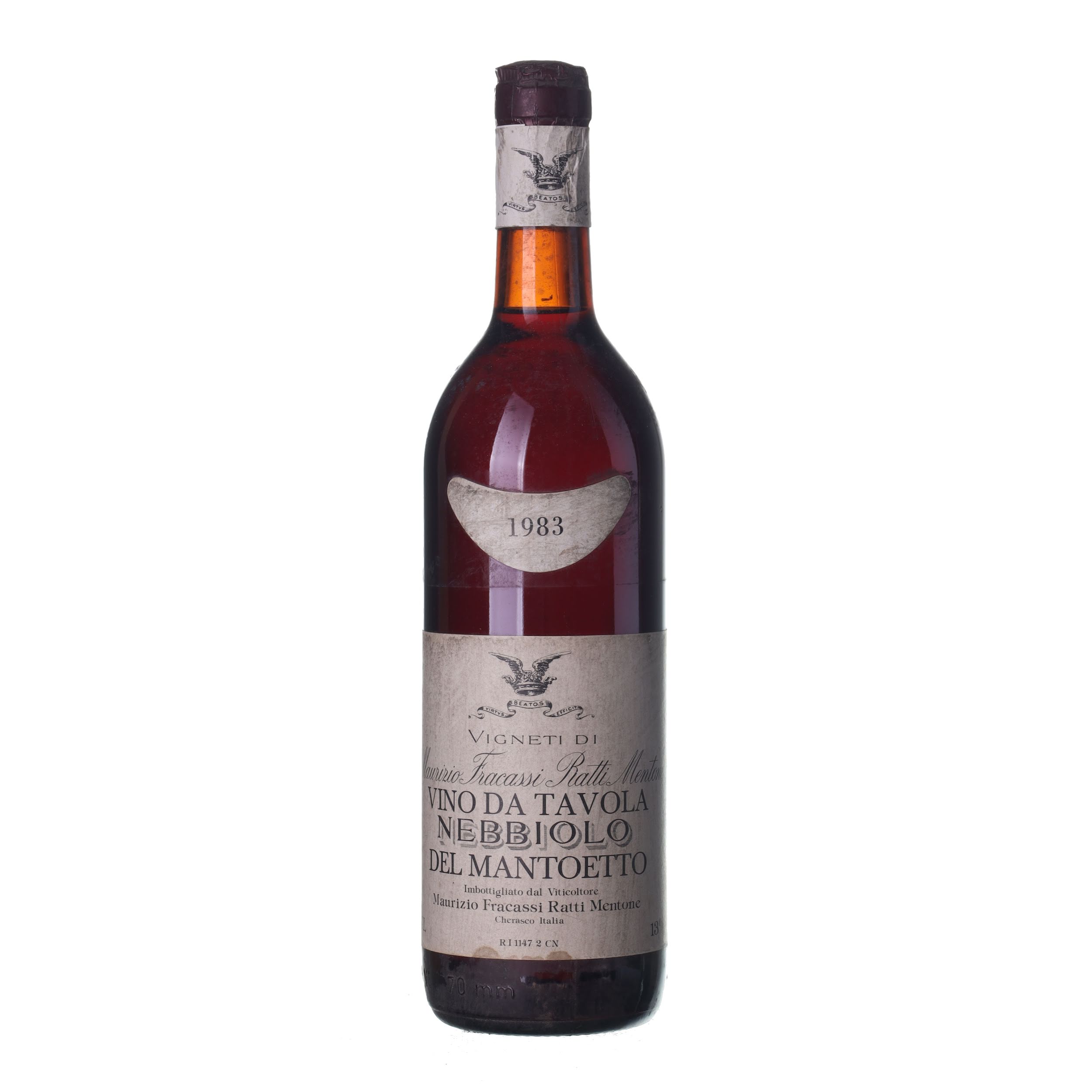 1983 Nebbiolo Maurizio Fracassi Ratti Mentone | VIATEMPIA.COM