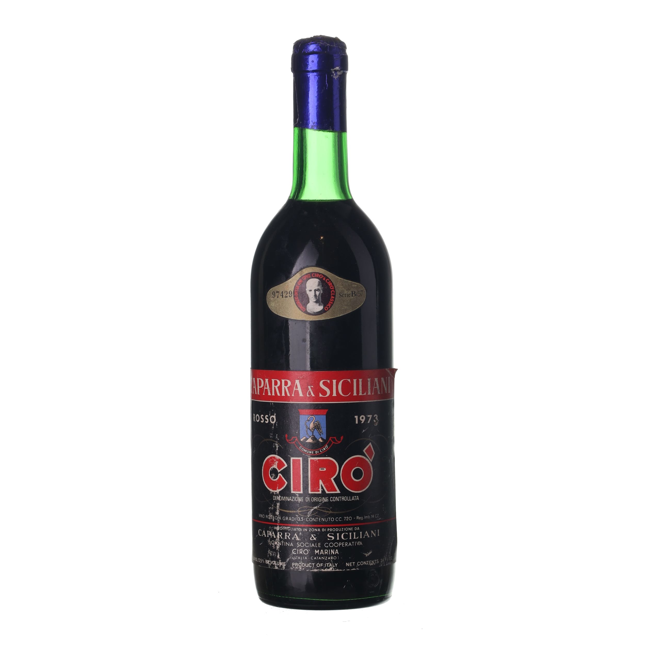 1973 Cirò Caparra & Siciliani | VIATEMPIA.COM
