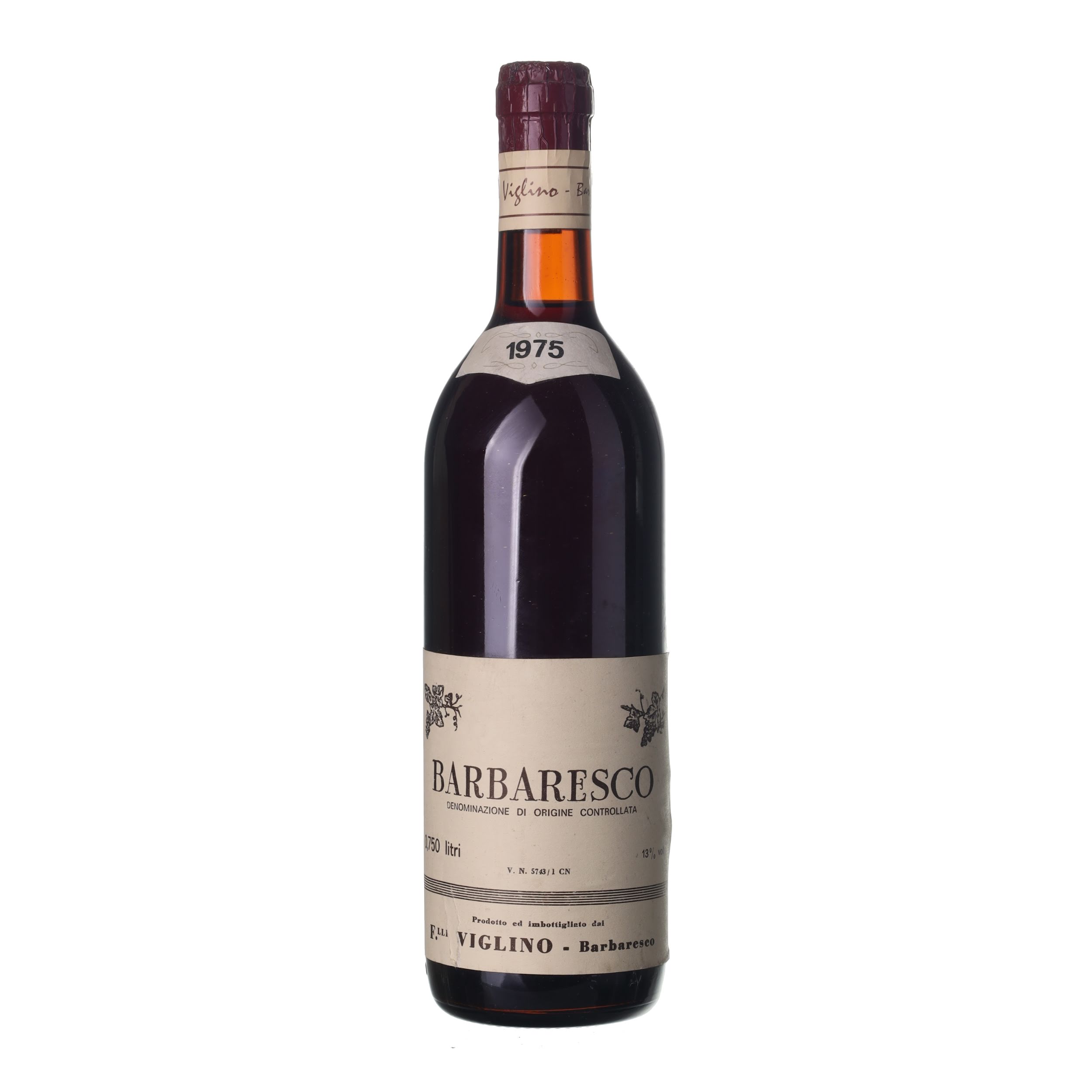 1975 Barbaresco DOC F.lli Viglino | VIATEMPIA.COM