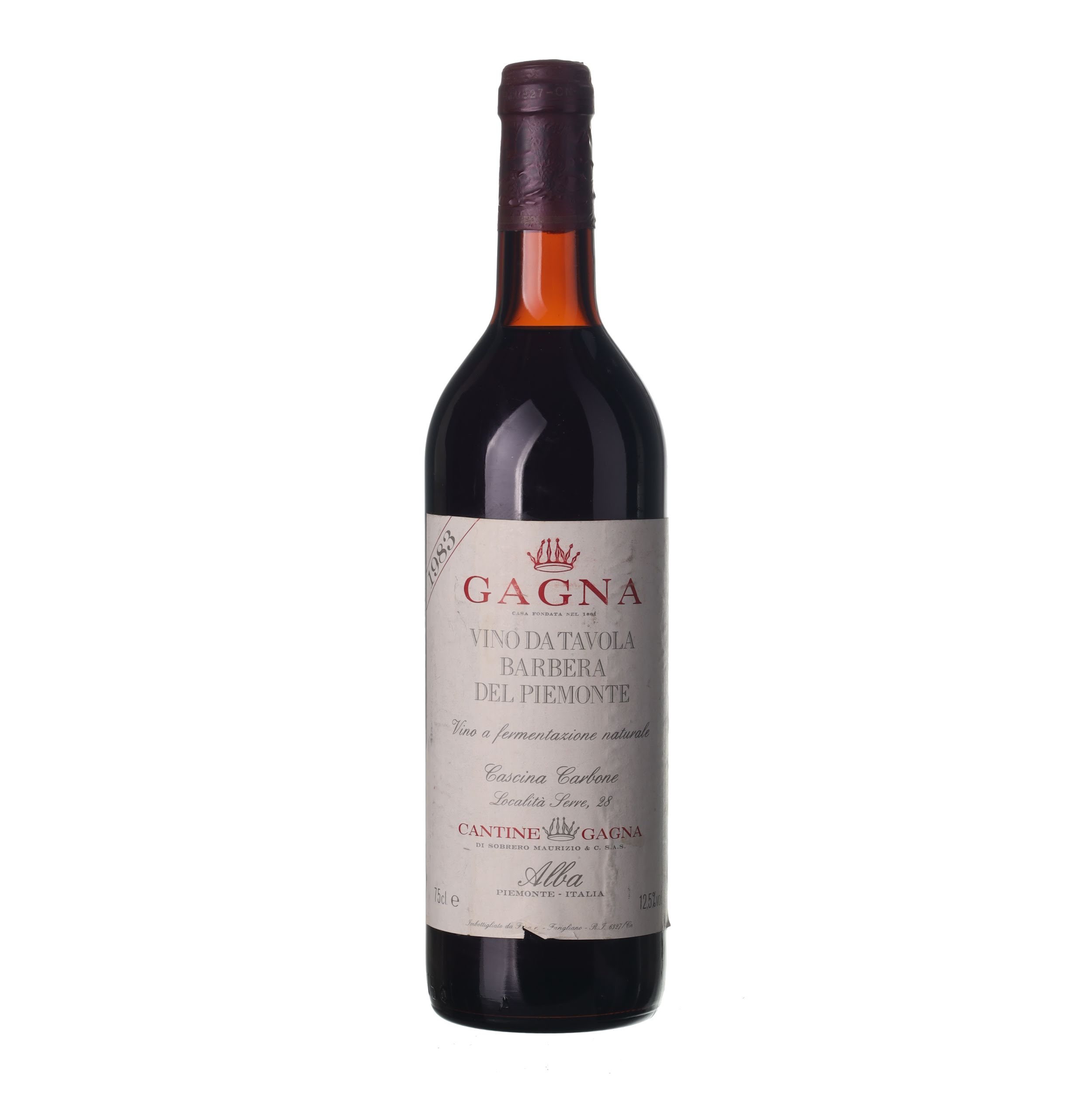 1983 Barbera del Piemonte Gagna | VIATEMPIA.COM