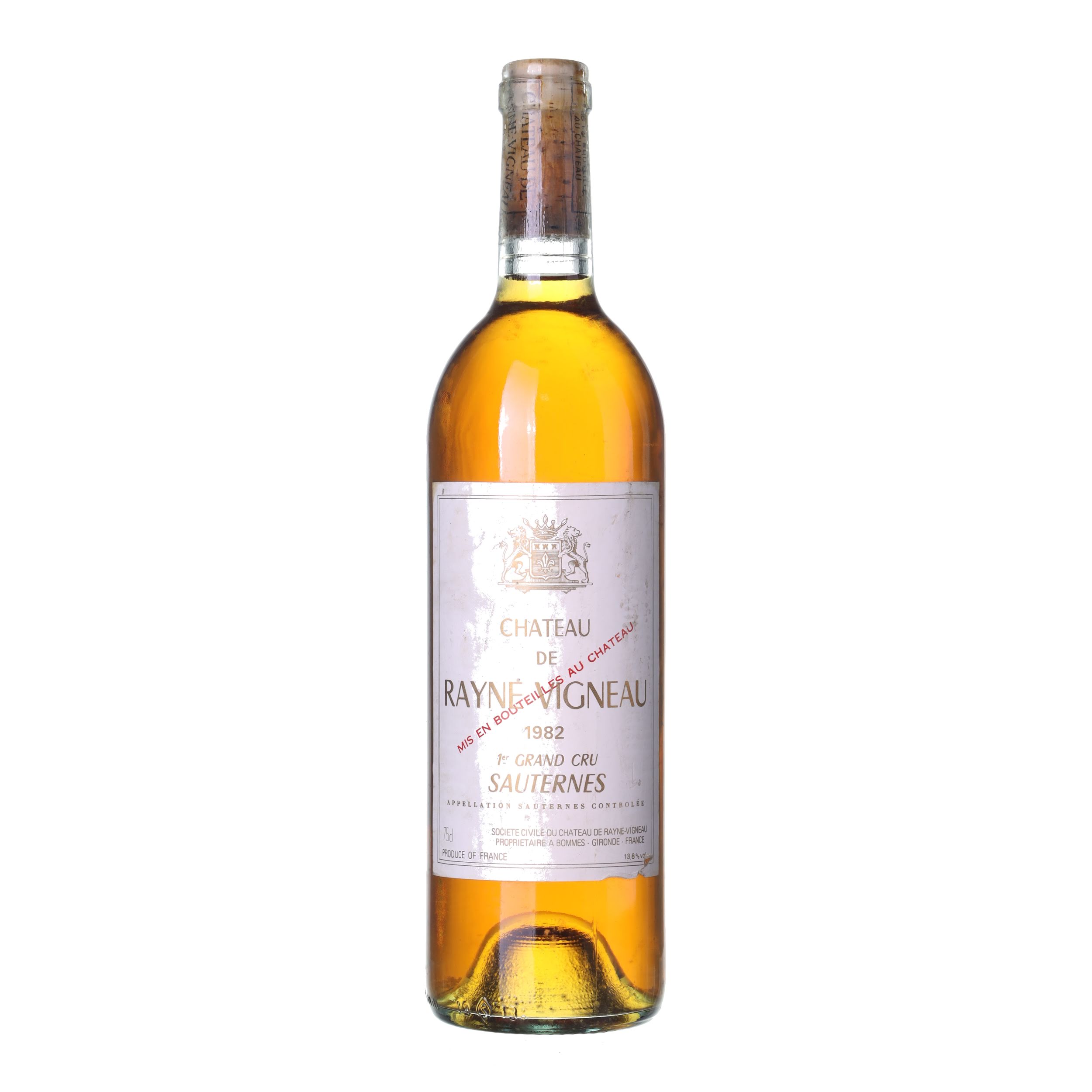 1982 Sauternes Grand Cru Château de Rayne Vigneau | VIATEMPIA.COM