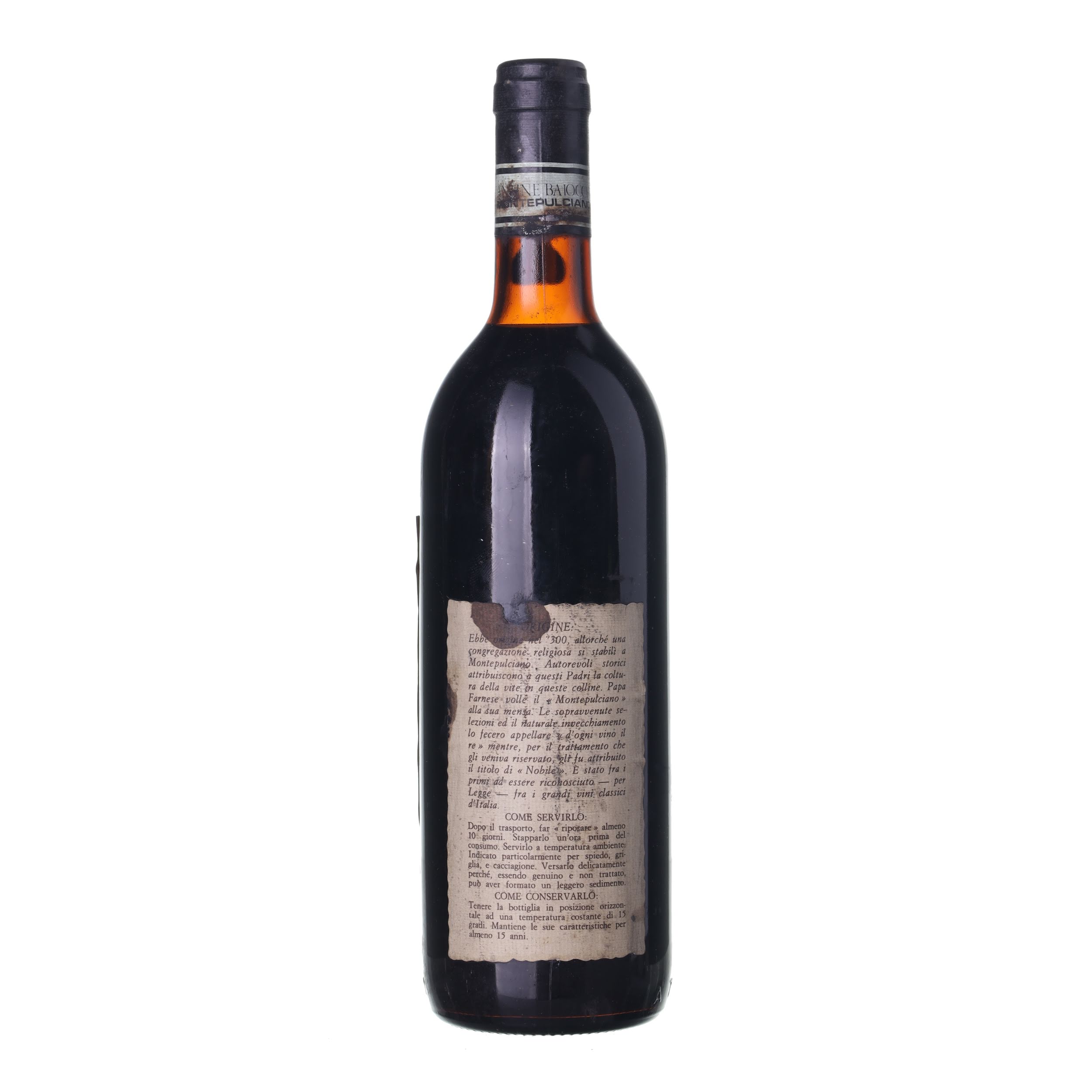 1974 Montepulciano Riserva Cantina Baiocchi | VIATEMPIA.COM
