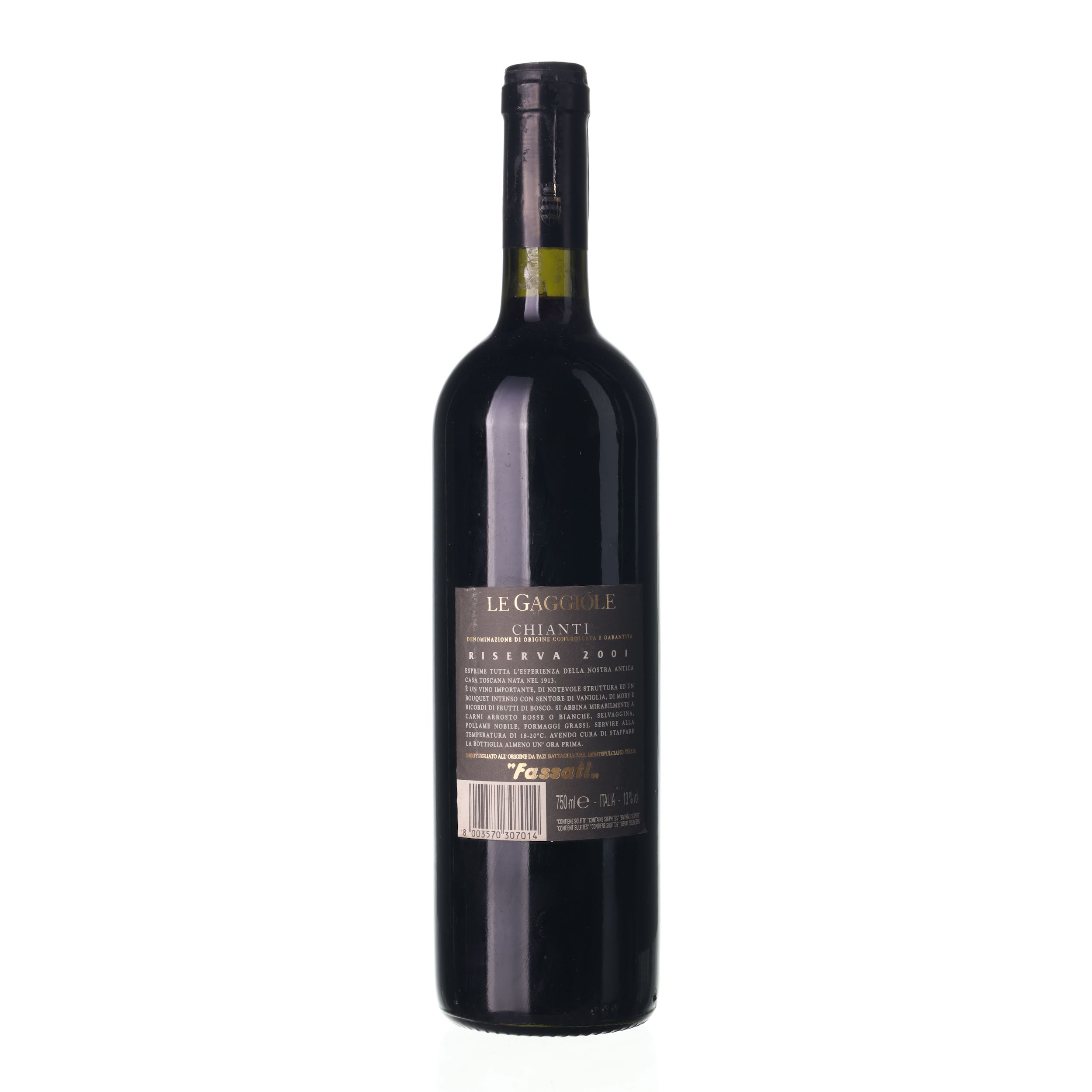 2001 Chianti Riserva Fassati | VIATEMPIA.COM