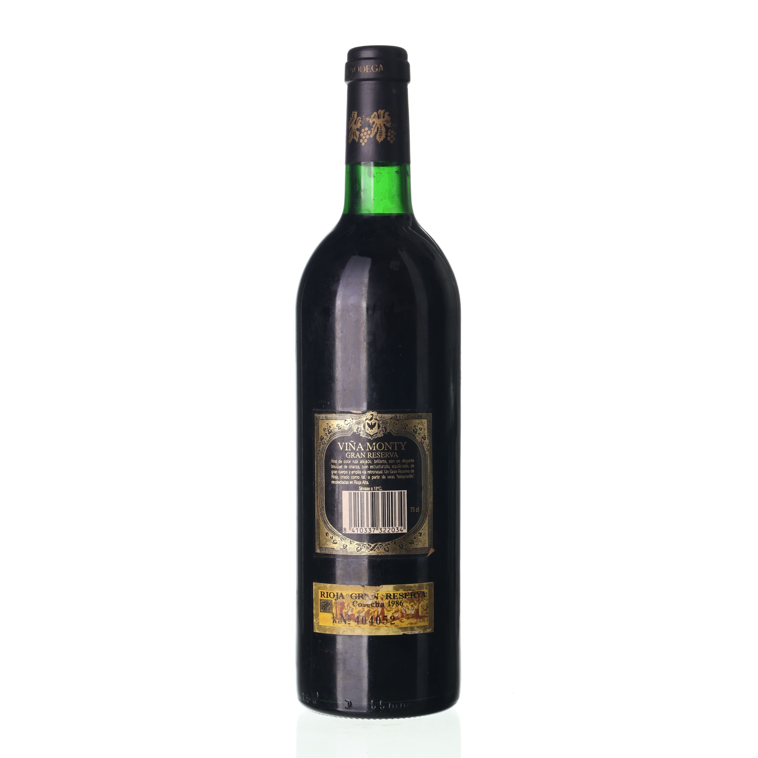 1986 Rioja Gran Reserva Vina Monty | VIATEMPIA.COM