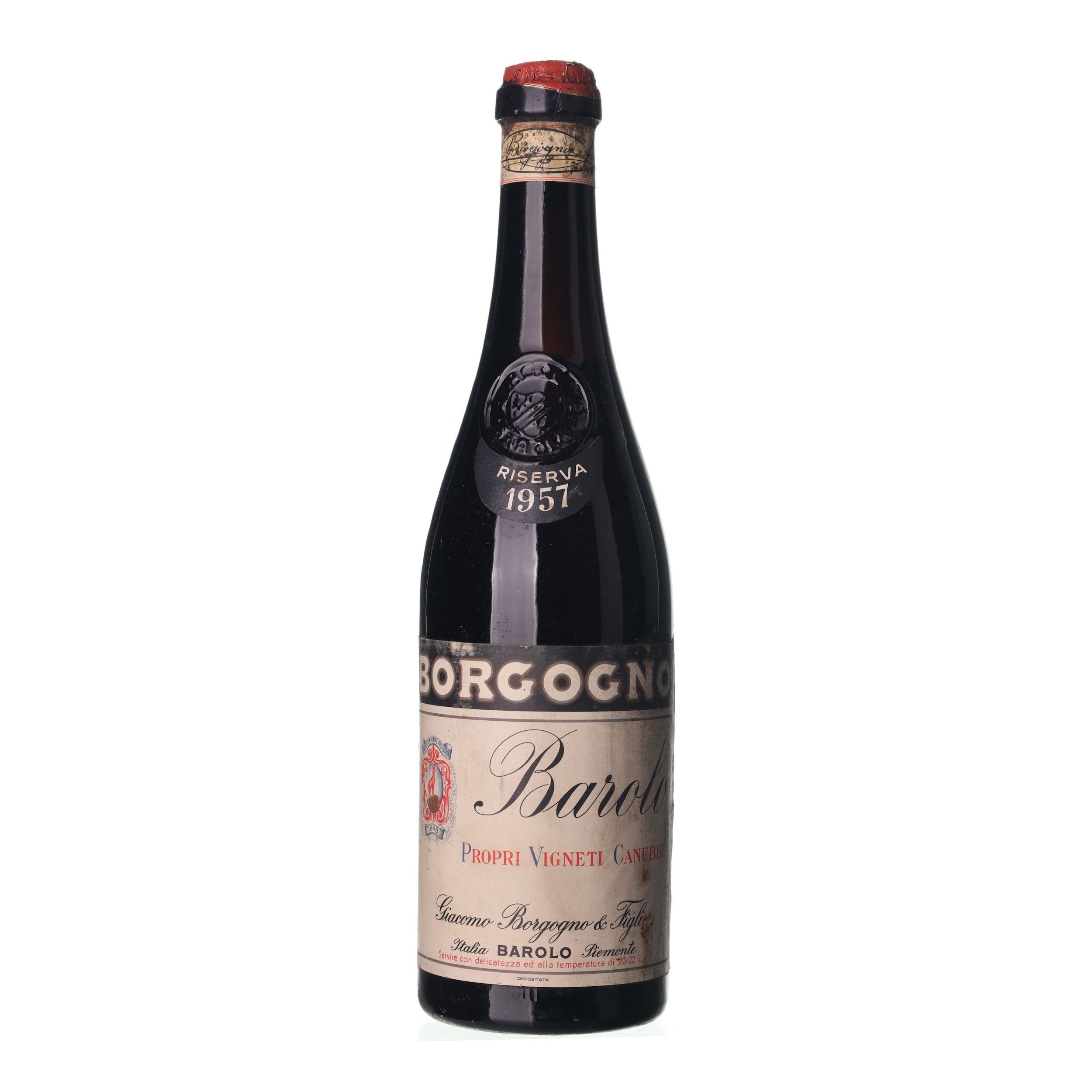 1957 Barolo Riserva Giacomo Borgogno & Figli | VIATEMPIA.COM